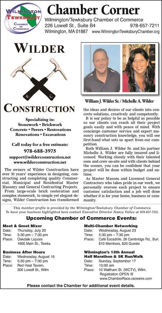 CHAMBER CORNER: Meet Wilder Construction – Wilmington Apple