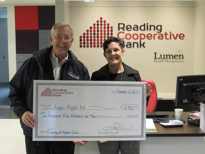 Reading Cooperative Bank Donates to Angel Flight New England ...