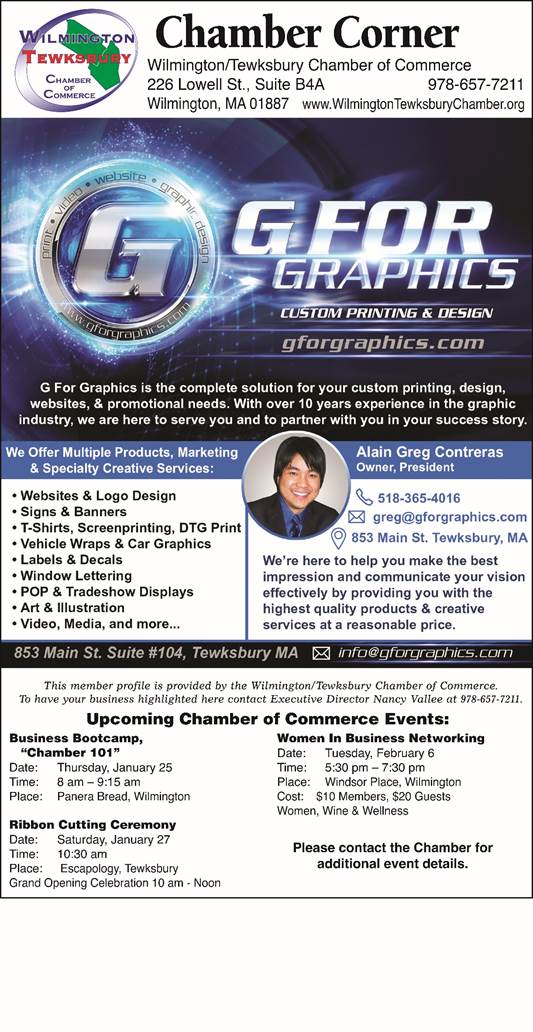 CHAMBER CORNER: Learn About G For Graphics, Custom Printing & Design ...