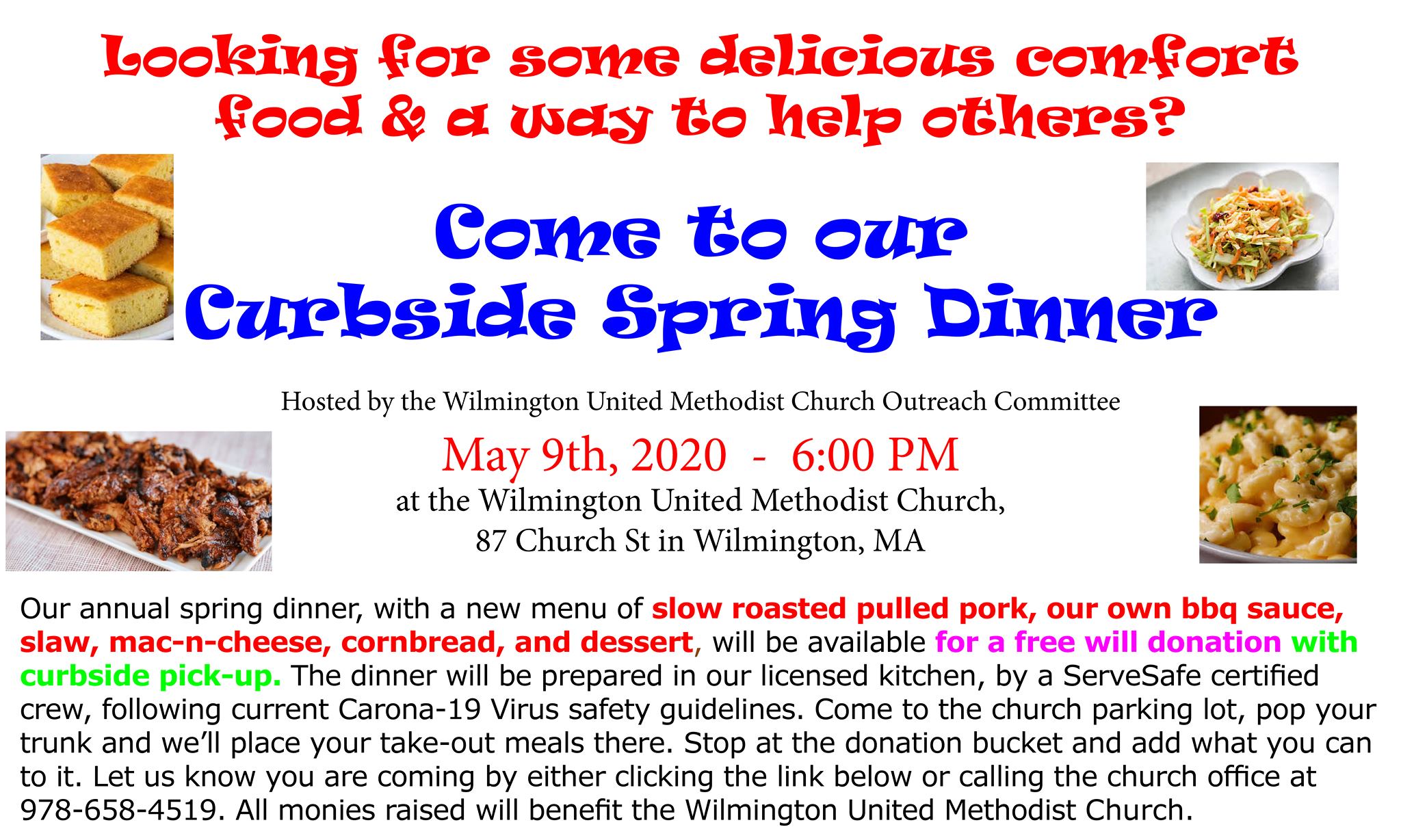 Wilmington Methodist Church To Hold Curbside Spring Dinner Fundraiser ...