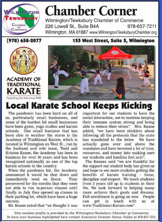 CHAMBER CORNER: Learn About Academy Of Traditional Karate In Wilmington ...