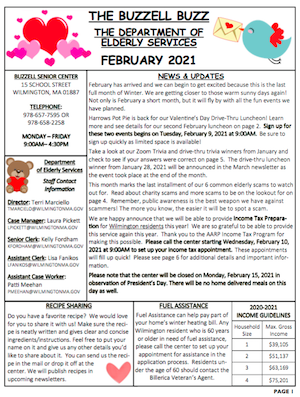 HOT OFF THE PRESS: Read Wilmington Senior Center’s February Newsletter ...