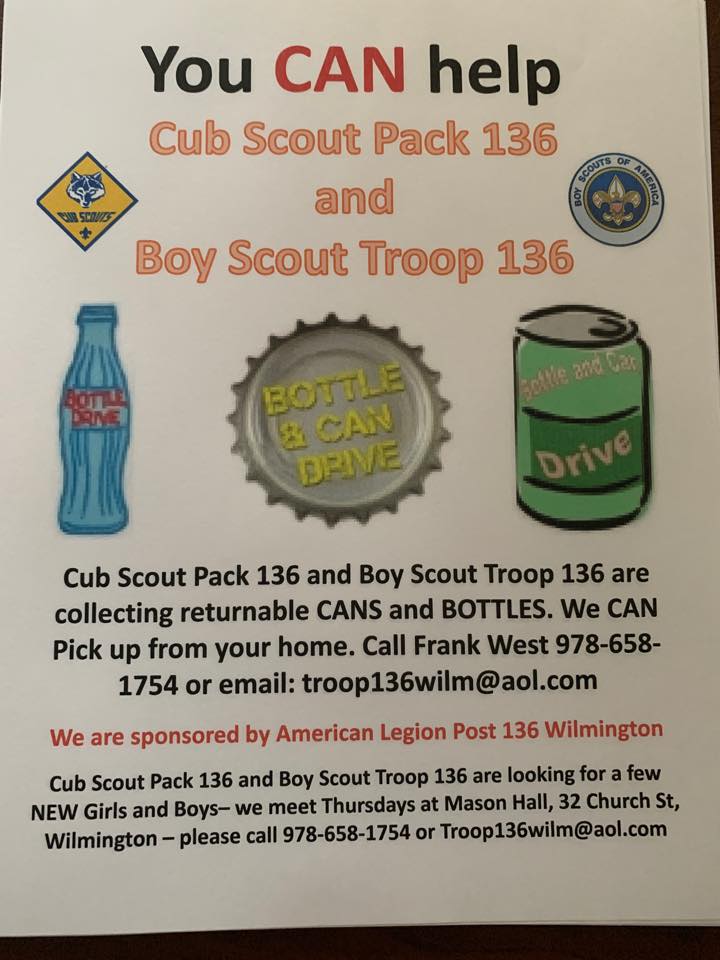 Wilmington Cub Scout Pack 136 & Boy Scout Troop 136 Collecting Cans ...
