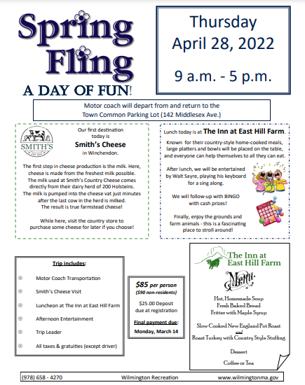 Wilmington Recreation Department To Offer A ‘Spring Fling’ Day Trip On ...