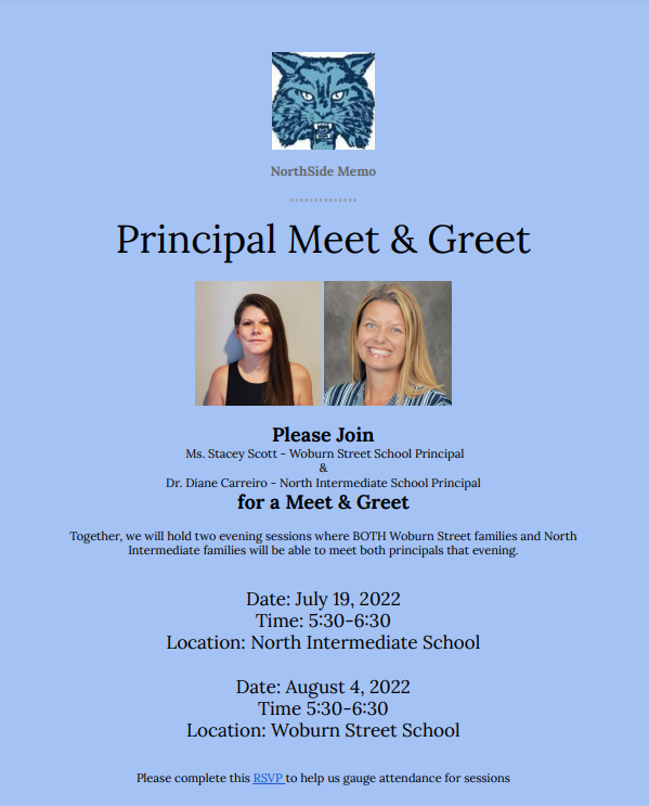 Meet The New North & Woburn St. School Principals On July 19 & August 4 ...