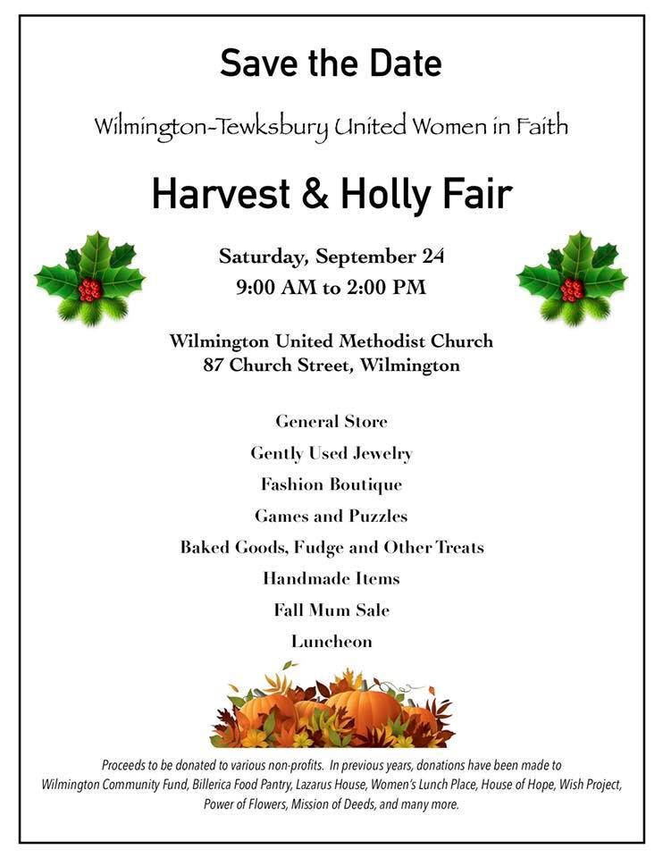 THIS WEEKEND: Wilmington Methodist Church’s Annual Harvest & Holly Fair ...