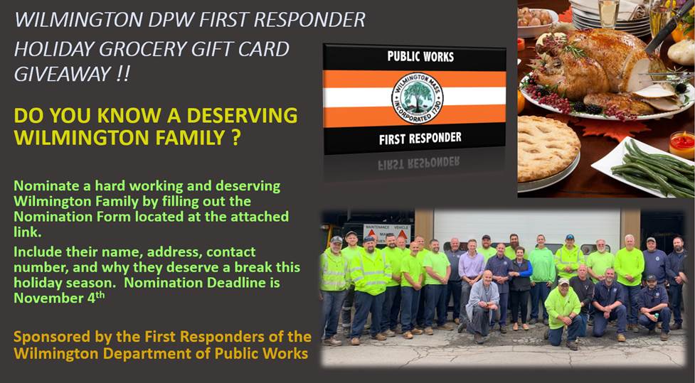 NOMINATIONS WANTED: Wilmington DPW To Hold Grocery Gift Card Giveaway ...