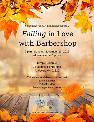 Merrimack Valley A Cappella To Hold Annual Show On November 13 ...