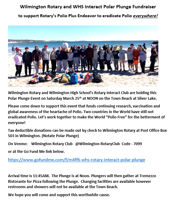 STILL TIME TO DONATE: Wilmington Rotary Club To Hold ‘Polar Plunge’ At ...