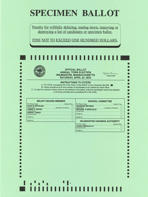 TOWN ELECTION: See What’s This Year’s Town Election Ballot Looks Like ...