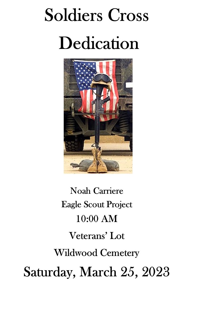 THIS WEEKEND: Residents Invited To Soldiers Cross Dedication At ...