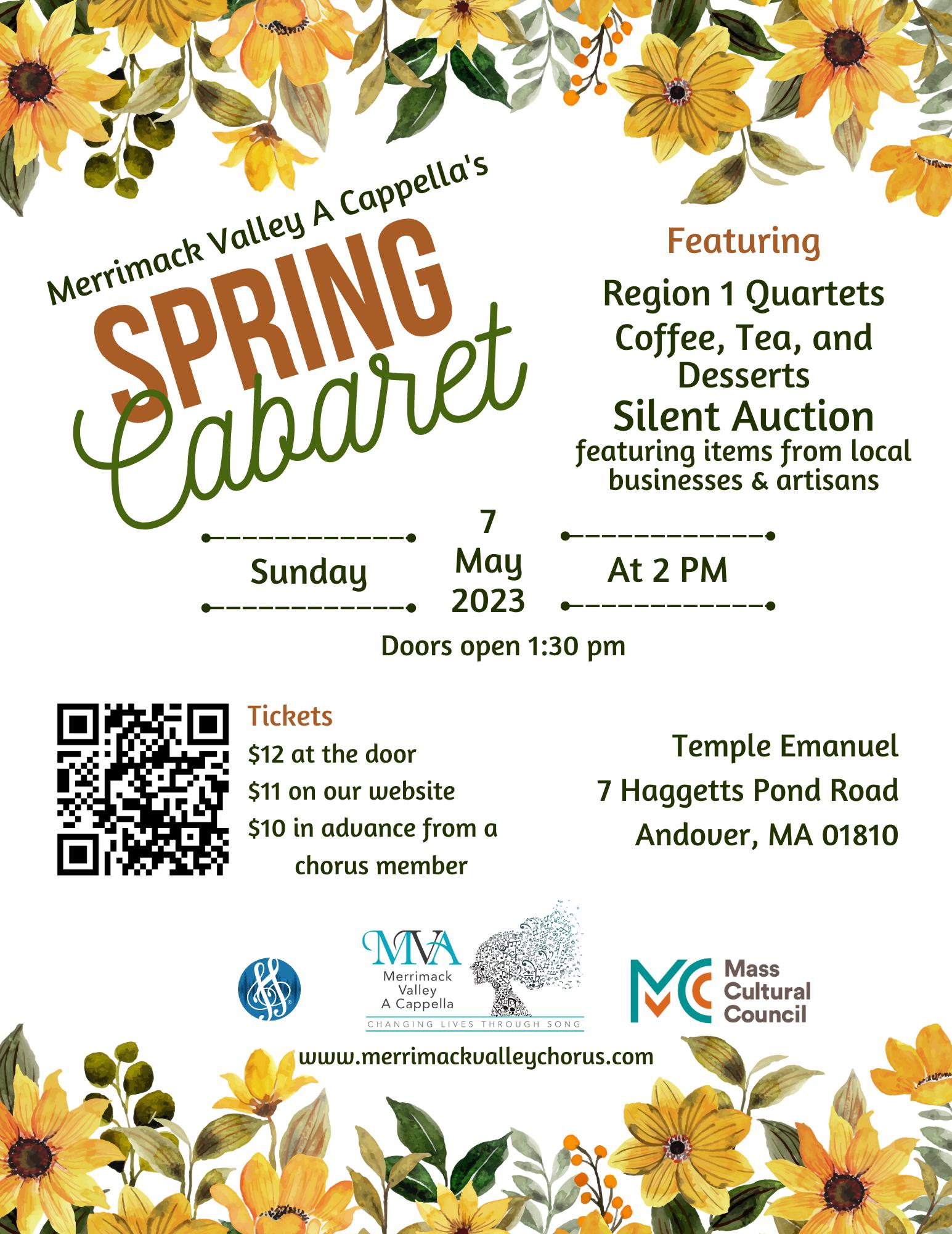 Merrimack Valley A Cappella Chorus Presents Spring Cabaret On May 7 ...