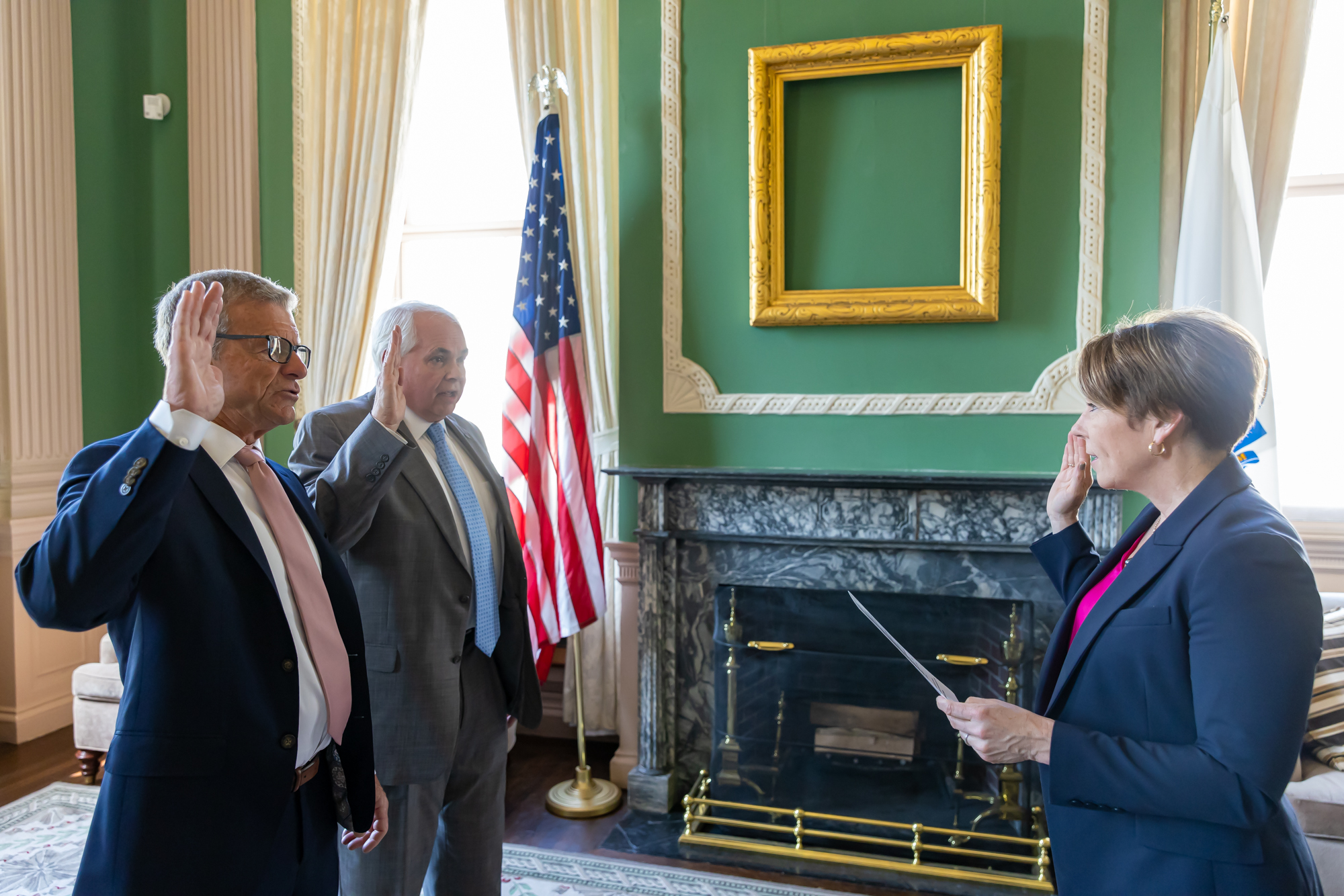 Governor Healey Swears In Louis Taverna & Paul Flanagan To MWRA Board ...