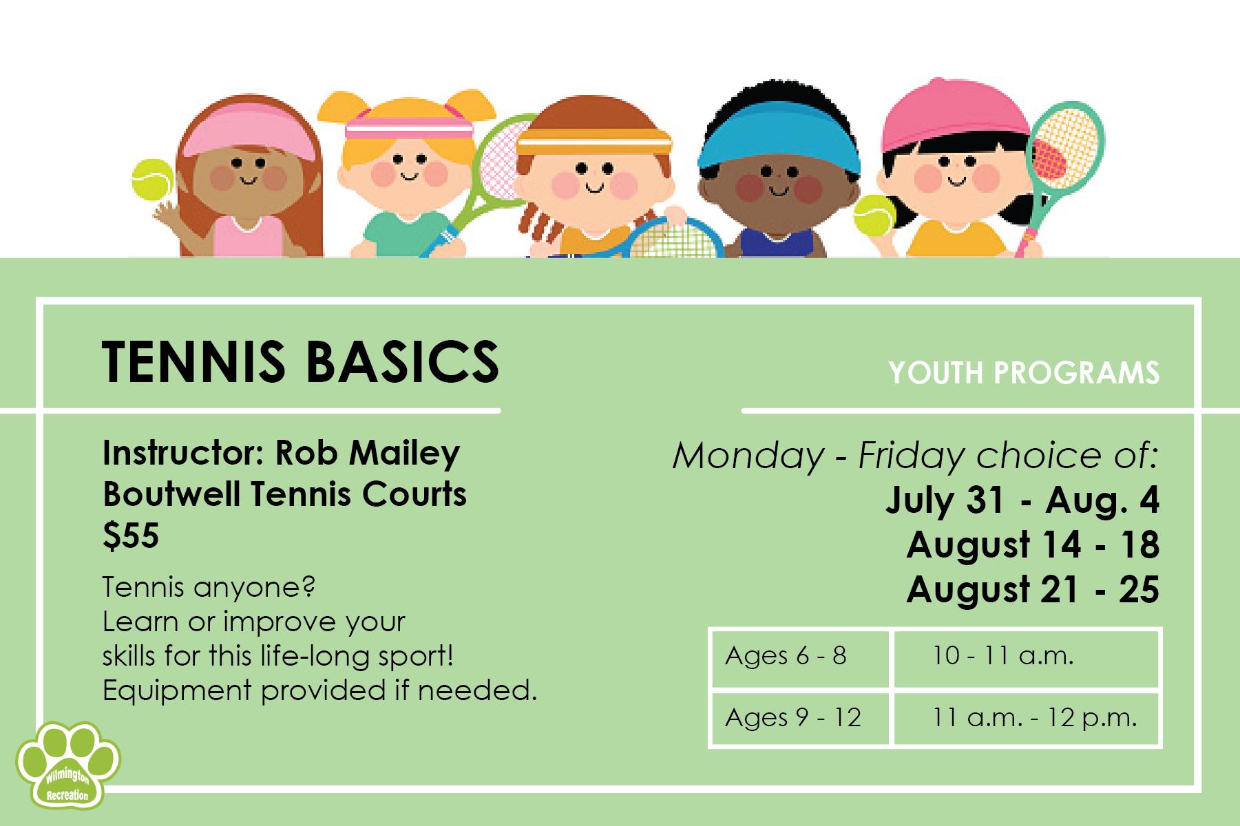 WILMINGTON REC REMINDERS: Tennis Lessons For Ages 6-12 Begin Soon ...