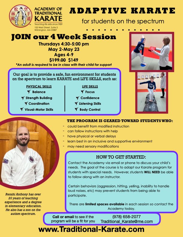 Wilmington’s Academy of Traditional Karate To Offer Adaptive Classes ...