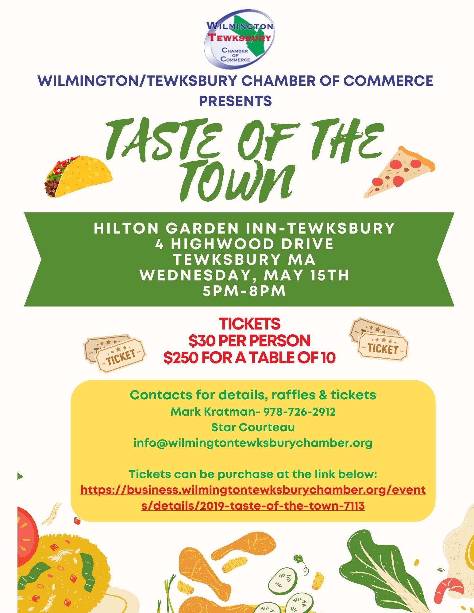 Wilmington-Tewksbury Chamber Of Commerce To Hold ‘Taste Of The Town’ On ...