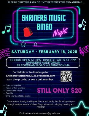 THIS WEEKEND: Residents Invited To Music Bingo At Shriners Auditorium ...
