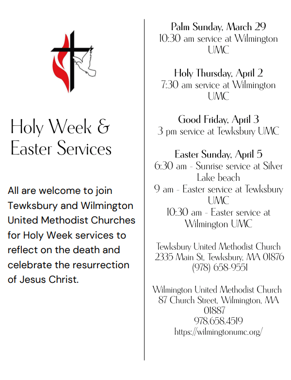 Wilmington Methodist Church Announces Holy Week & Easter Events ...